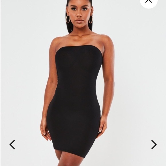 Missguided | Dresses | Basic Bandeau Bodycon Mini Dresscolour Black ...